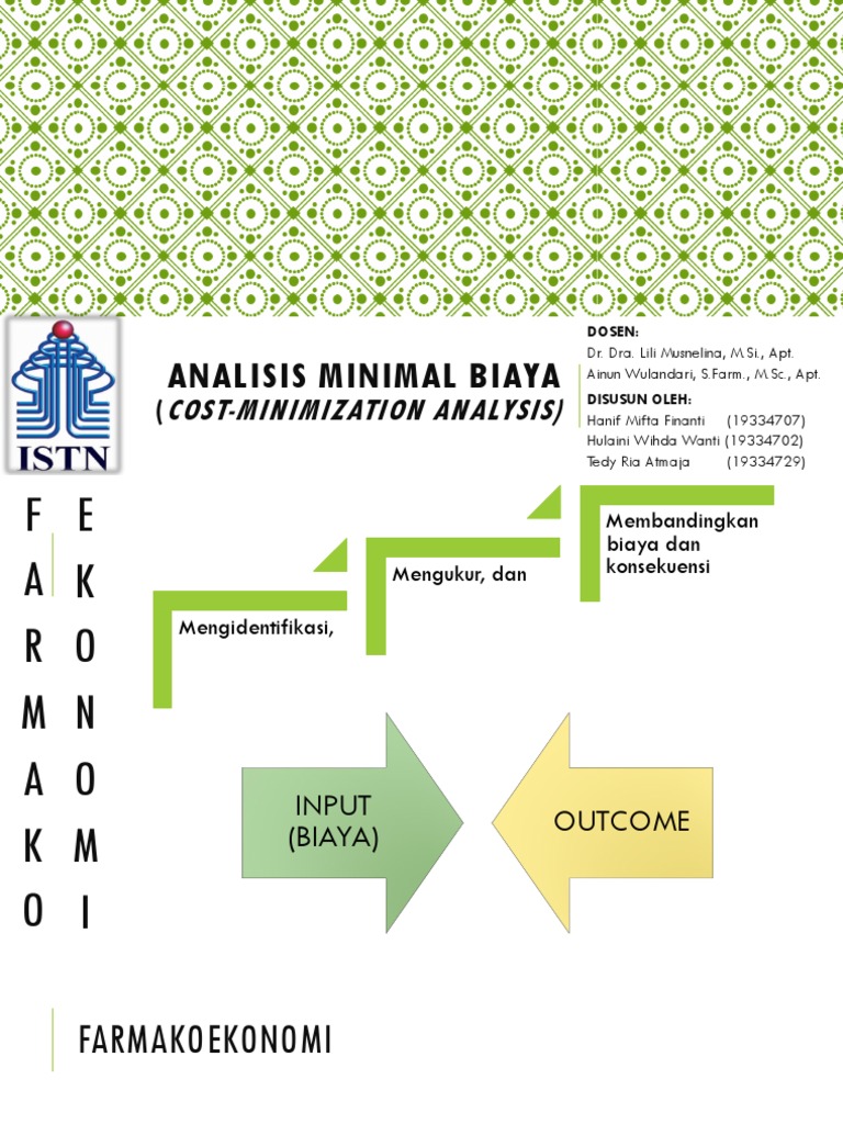 Analisis Minimal Biaya Cost Minimization Analysis Pdf
