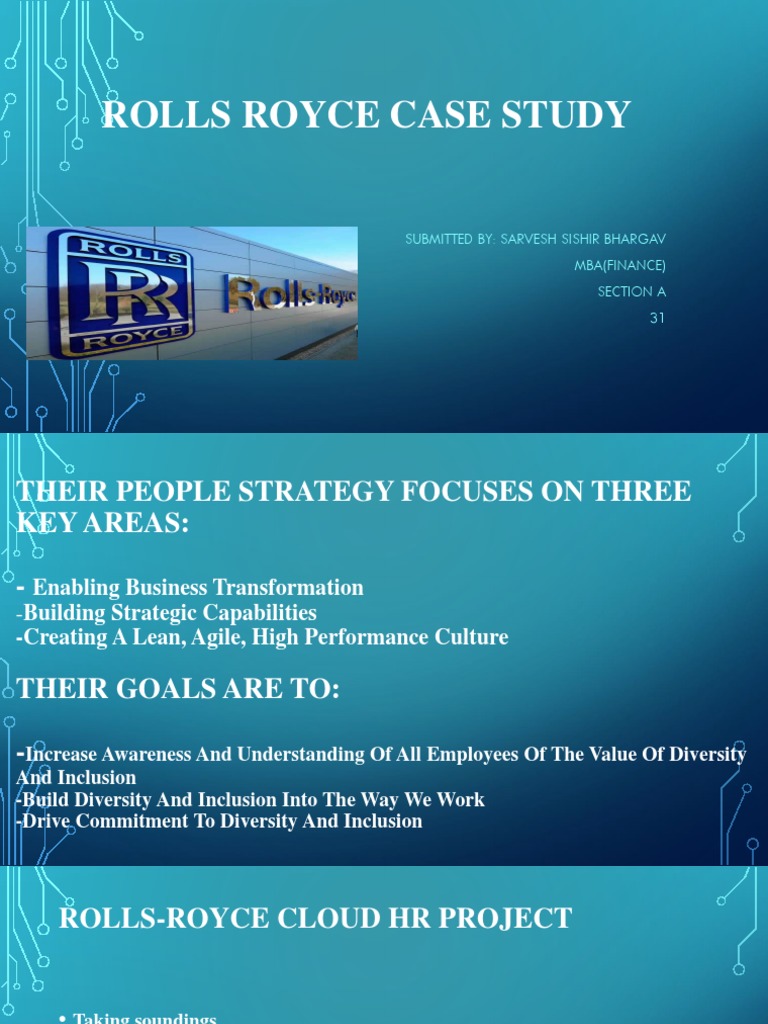 Rolls Royce Case Study: Submitted By: Sarvesh Sishir Bhargav Mba (Finance) Section A 31 | PDF
