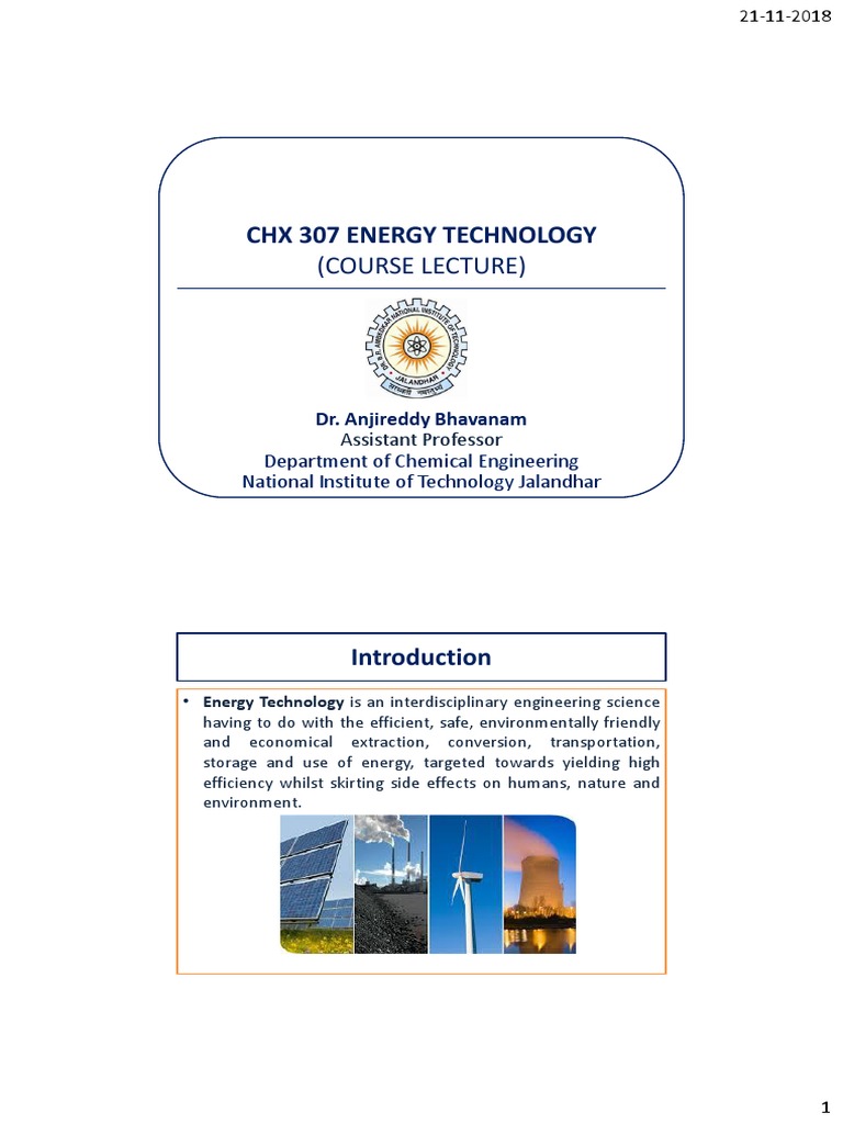 Energy Technology Class Notes | PDF | Coal | Fuels