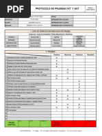Protocolos de Pruebas Fat y Sat | PDF | Calidad (comercial ...