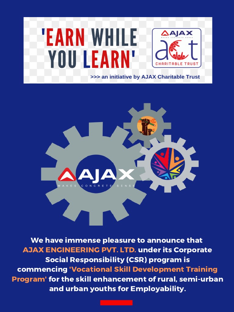 'EARN WHILE YOU LEARN' - Vocational Skill Development Program-Conducted ...
