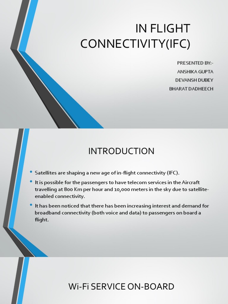 In Flight Connectivity (Ifc) | PDF | Internet Access | Computer Network