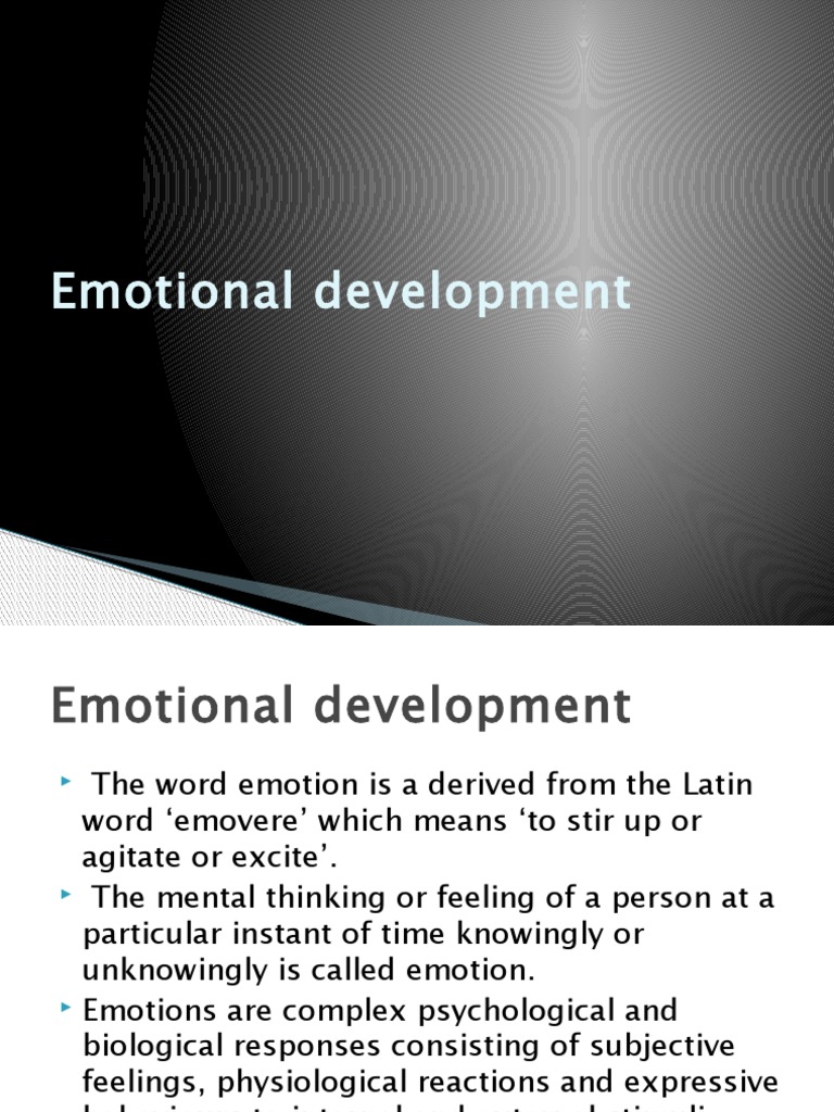 Emotional Development | PDF | Child Development | Relationships