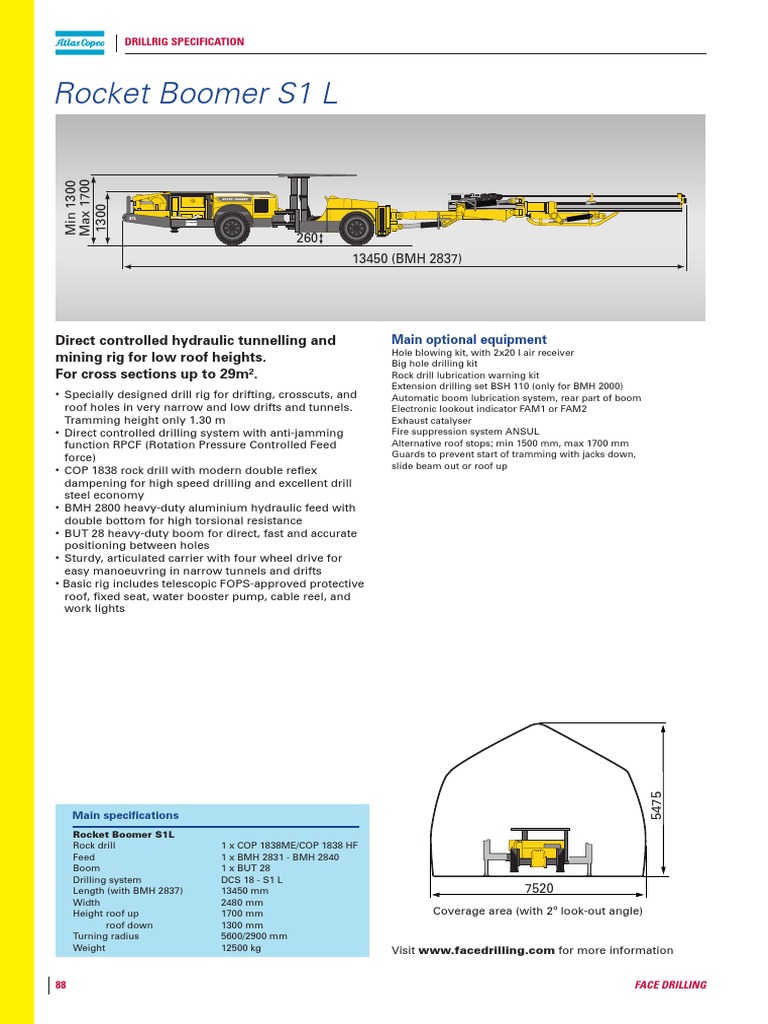 088 Rocket Boomer Drilling Rigs PDF | PDF | Drilling Rig | Truck