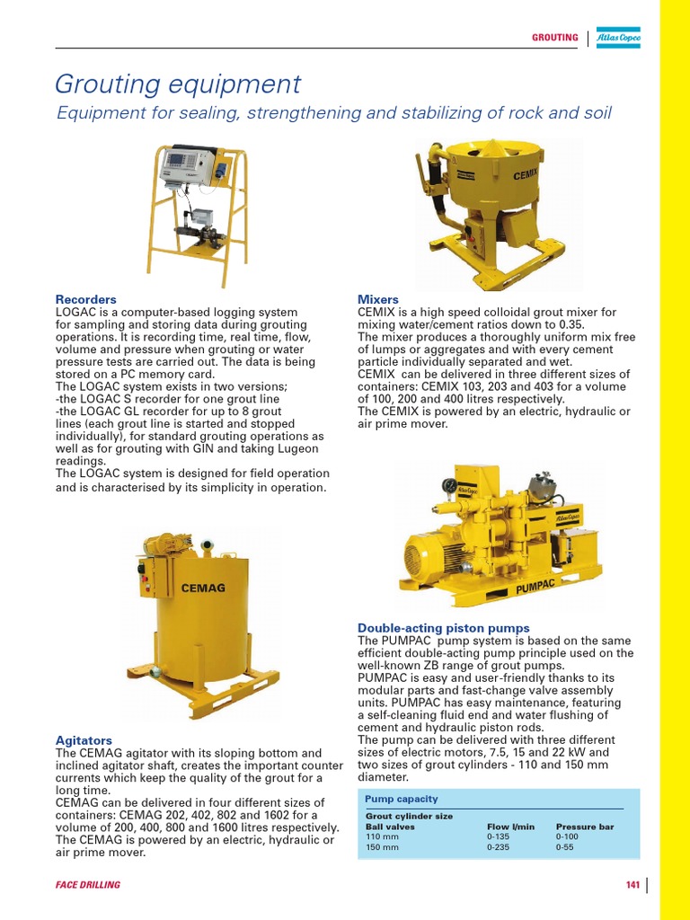 141 Grouting Equipment | PDF | Pump | Engines