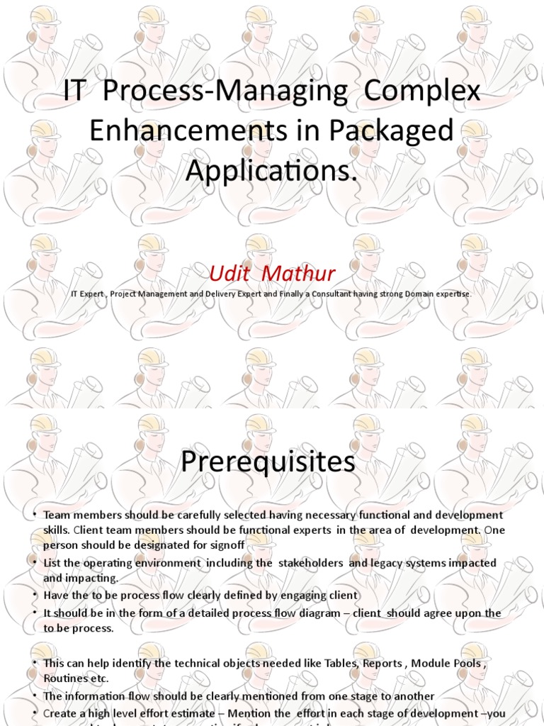 IT Process-Managing Enhancements in Packaged Applications | PDF ...