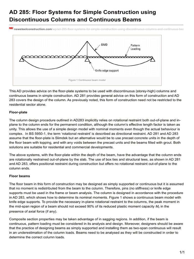 Floor Systems with Discontinuous Columns | PDF | Beam (Structure) | Column