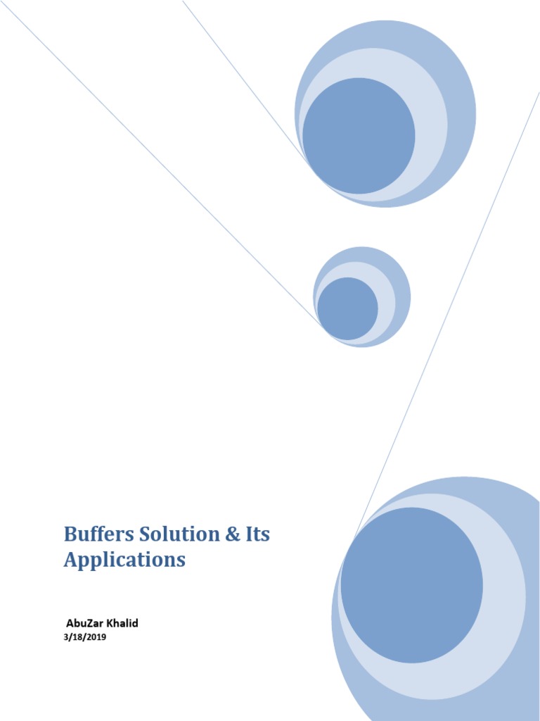 Buffers Solution & Its Applications: Abuzar Khalid | PDF | Buffer ...