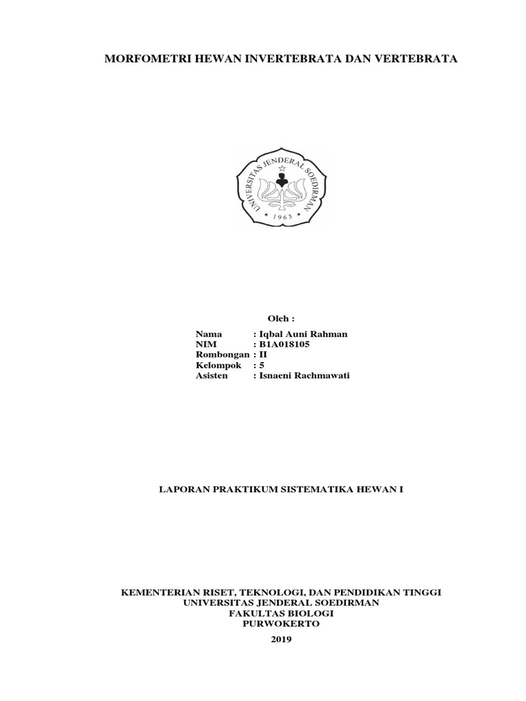 Morfometri Hewan Invertebrata dan Vertebrata | PDF