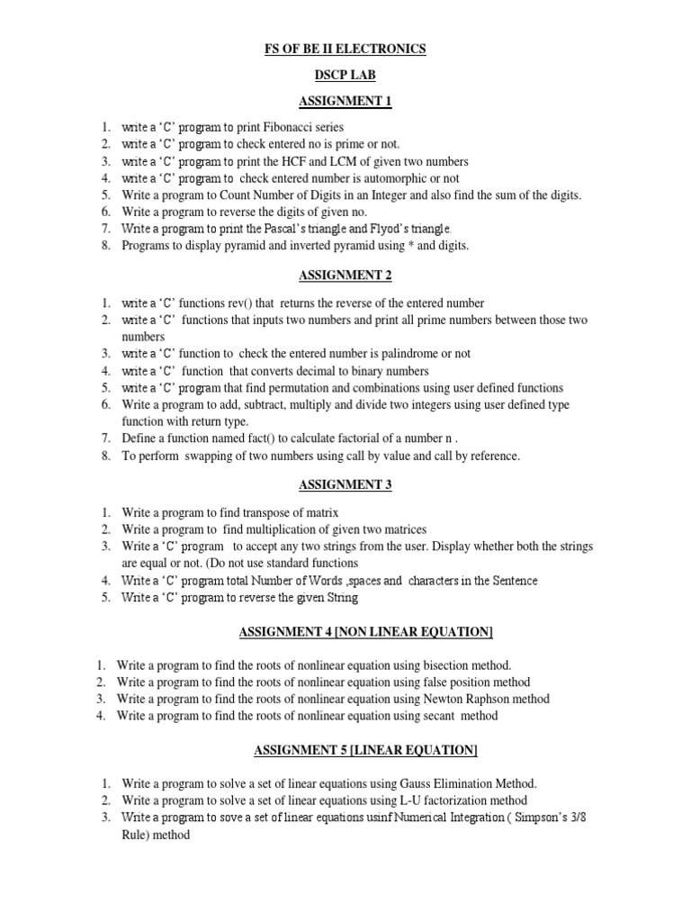 Dscp Assignment Pdf Matrix Mathematics C Programming Language