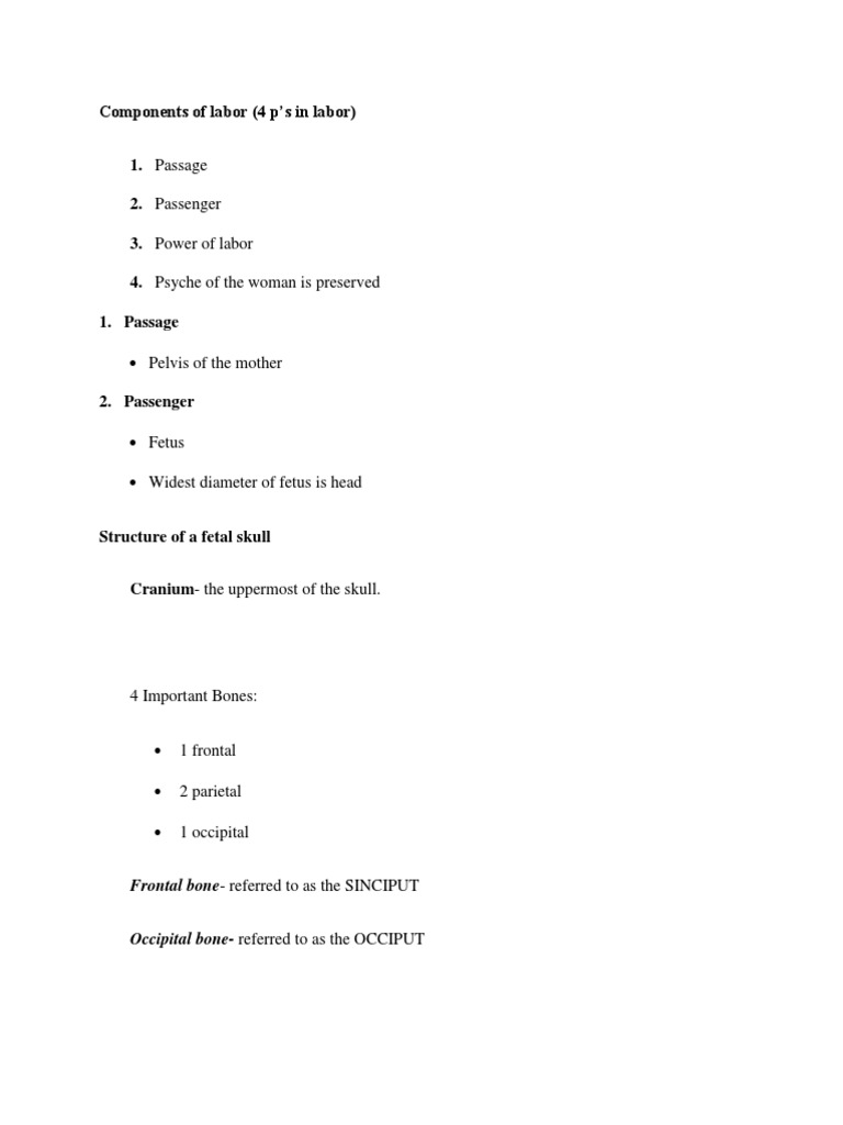 Components of Labor | PDF