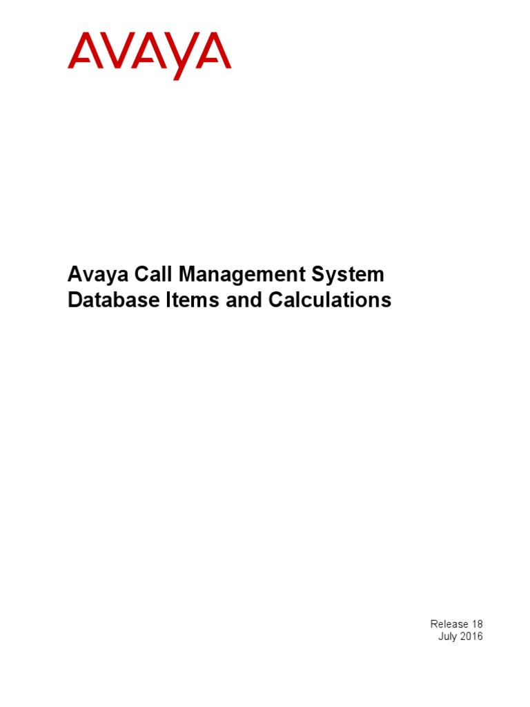 A Vaya Call Management System Database Items and Calculations | PDF | H.264/Mpeg 4 Avc | License