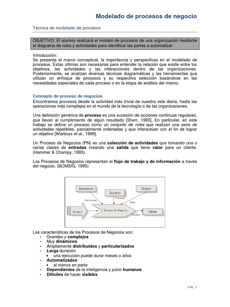 Modelando procesos de negocio mediante diagramas de roles y actividades ...