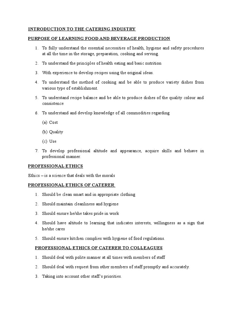 Food Production Notes | Download Free PDF | Cookware And Bakeware | Knife