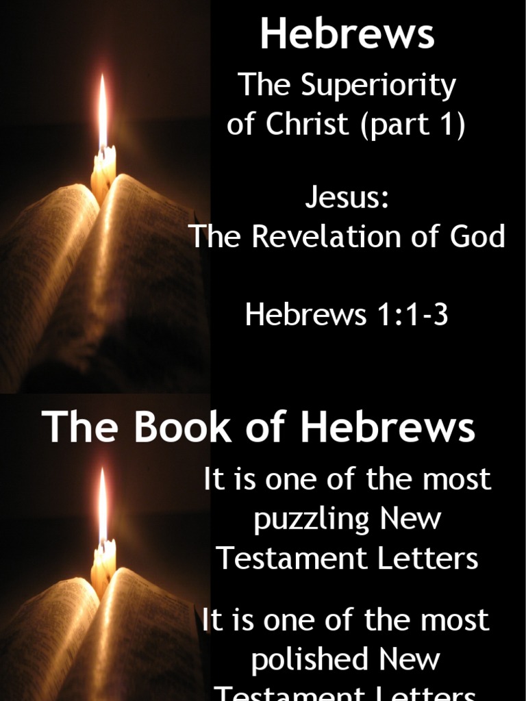 Hebrews 1 1 3 | PDF | Epistle To The Hebrews | Early Centers Of ...