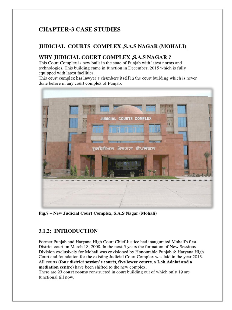Chapter-3 Case Studies: Judicial Courts Complex, S.A.S Nagar (Mohali ...