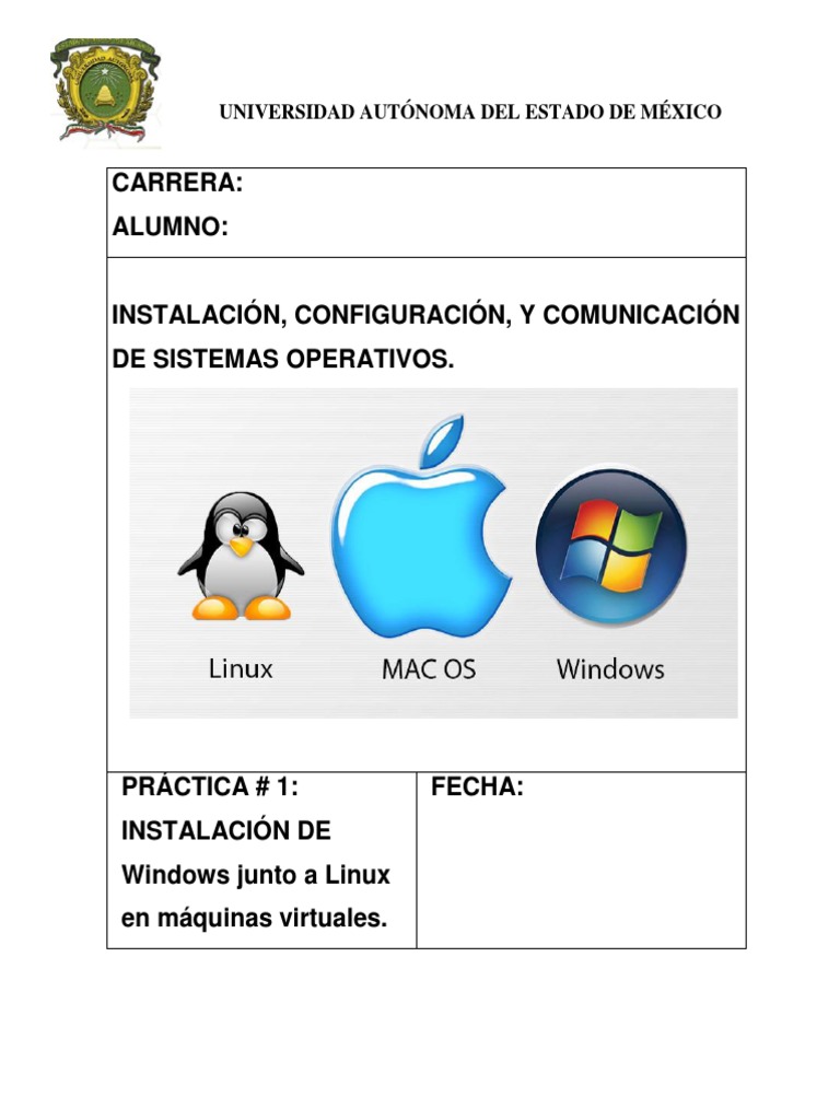 Practicas Instalación Configuración Comunicacion de Sistemas Operativos ...