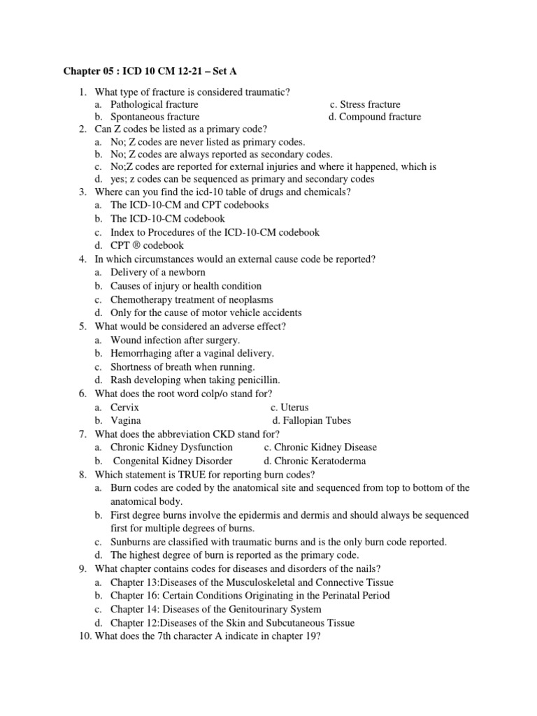 Chapter 05 Icd 10 CM 12-21 | PDF | International Statistical ...