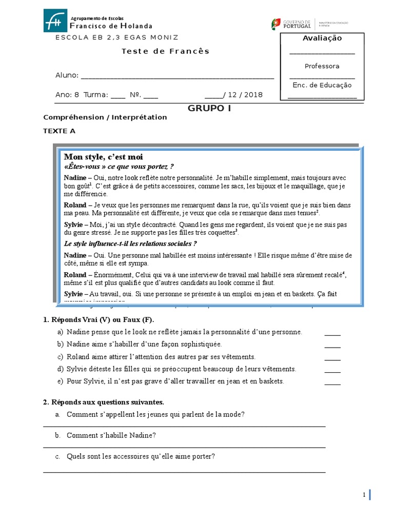 Résumé de Français 8ème Année | PDF | Vêtements | Mode