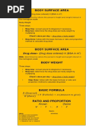 PK Formula Sheet | PDF | Pharmacokinetics | Pharmaceutics