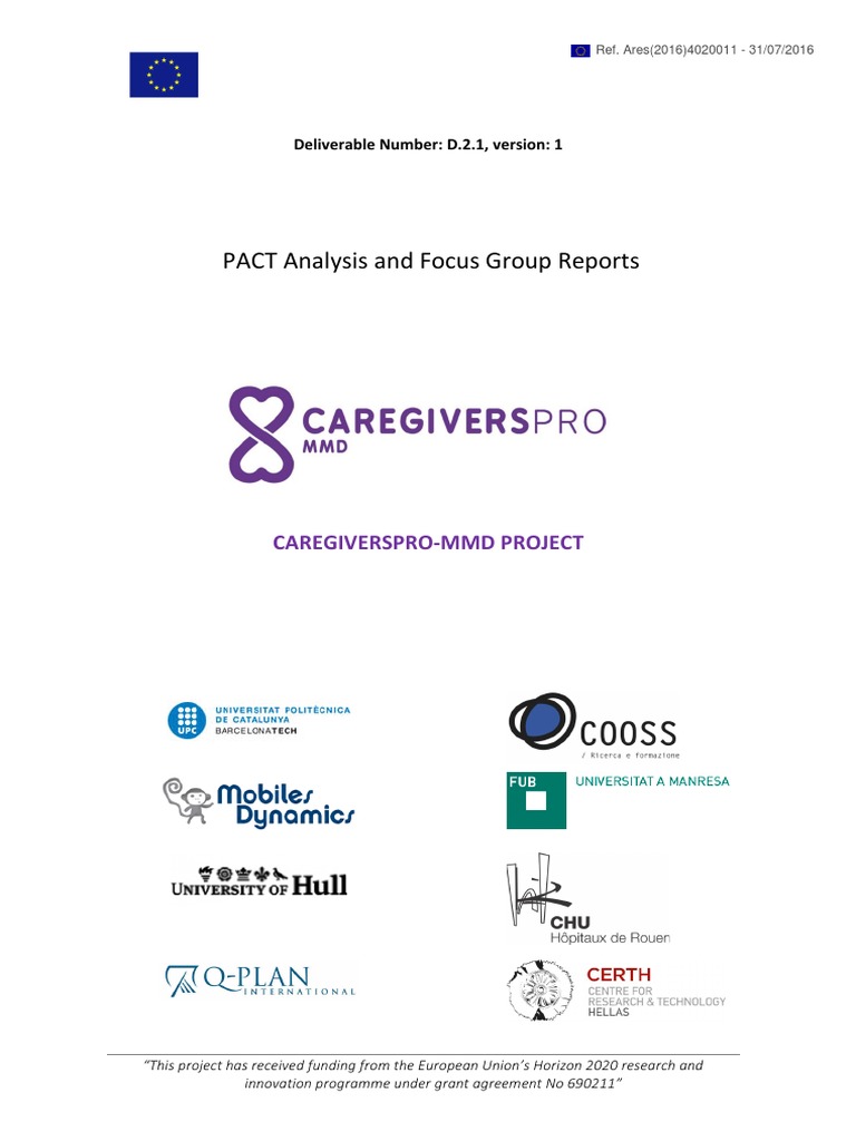 PACT Analysis and Focus Group Reports | PDF | Caregiver | Human ...