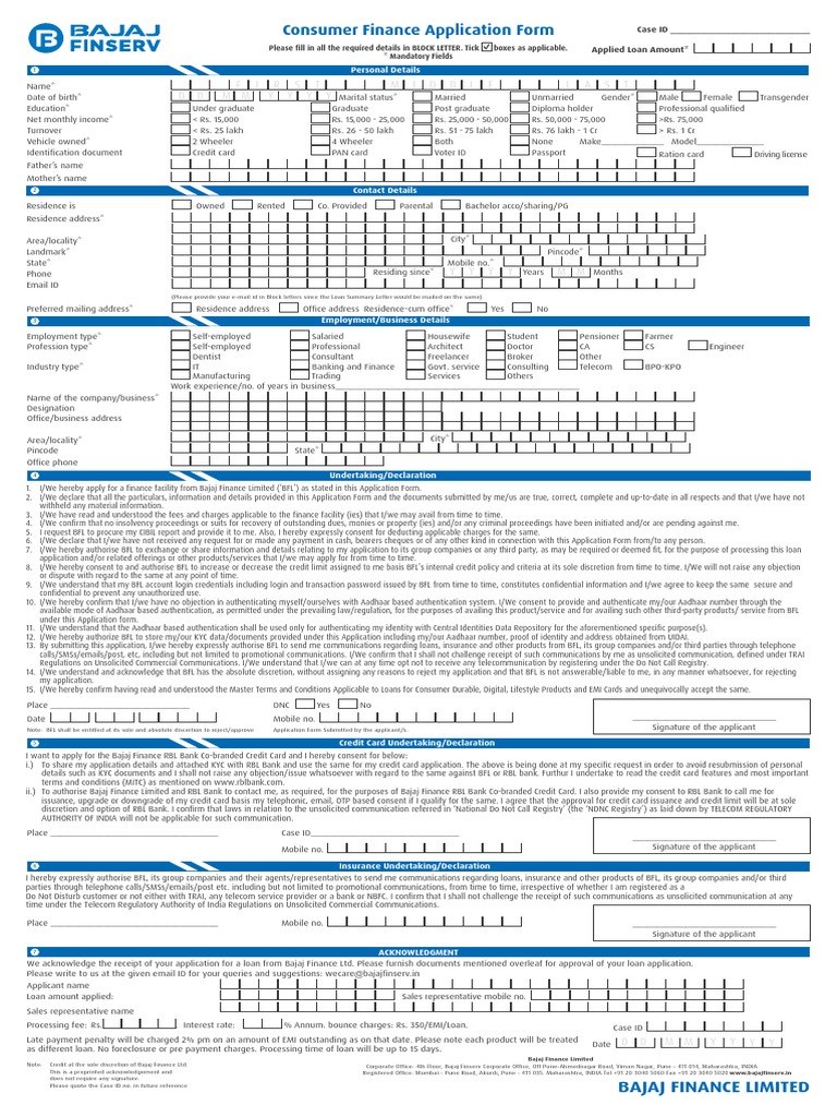 Consumer Application Sample | PDF | Identity Document | Authentication