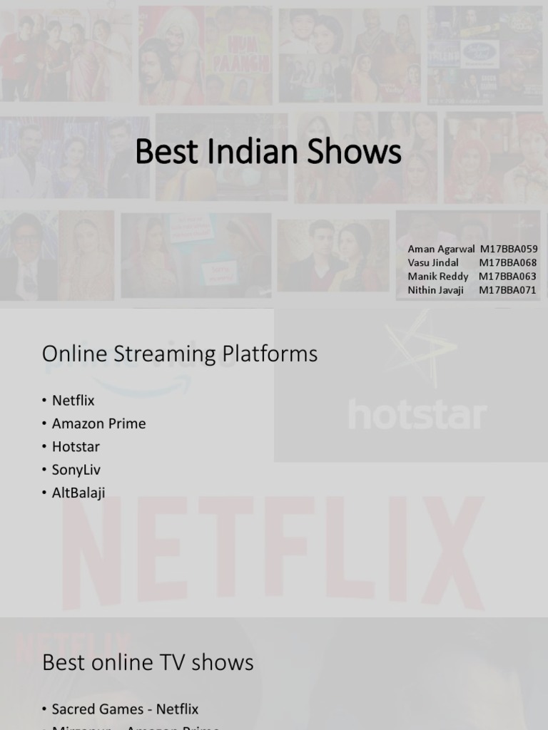 Top Indian TV Shows to Stream Now | PDF | Games & Activities