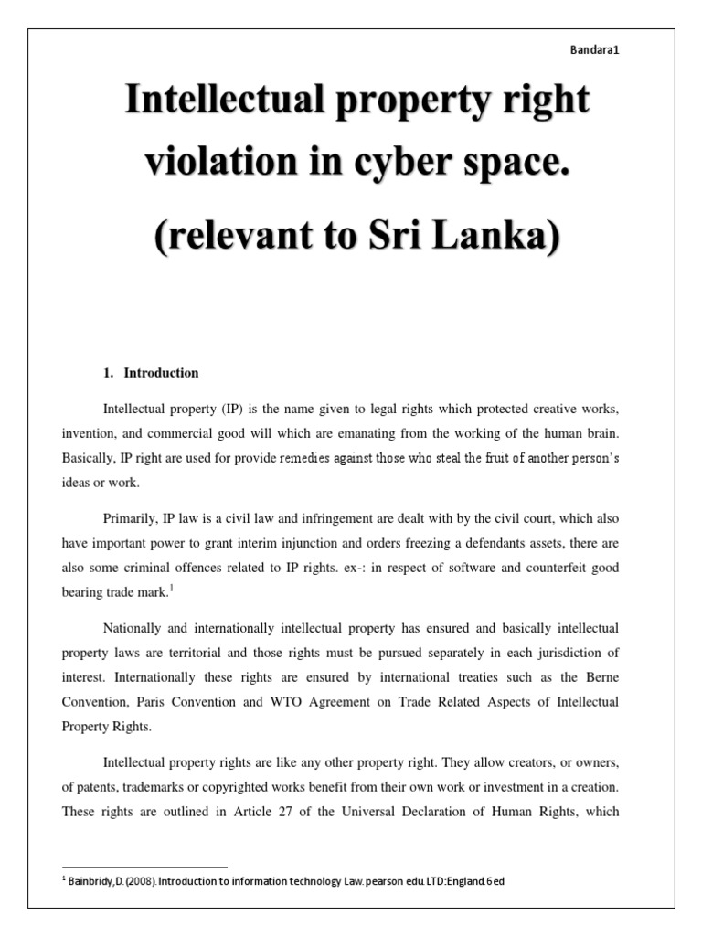 Intellectual Property Right Violation in | PDF | Trademark ...