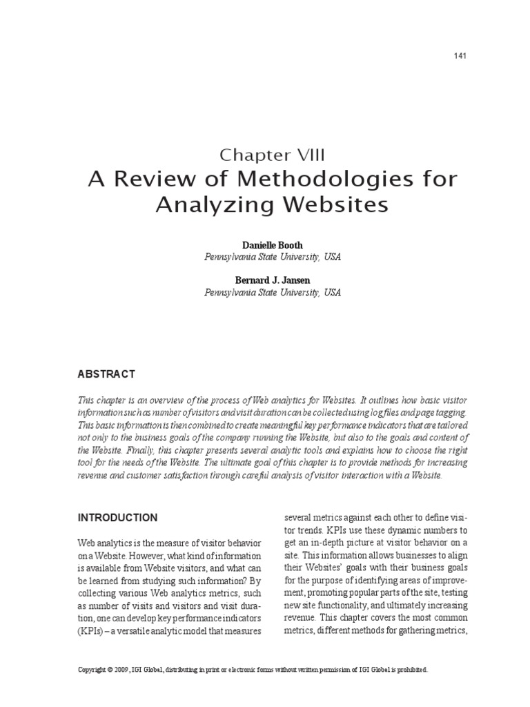 Jansen Website Analysis | PDF | Web Traffic | Http Cookie
