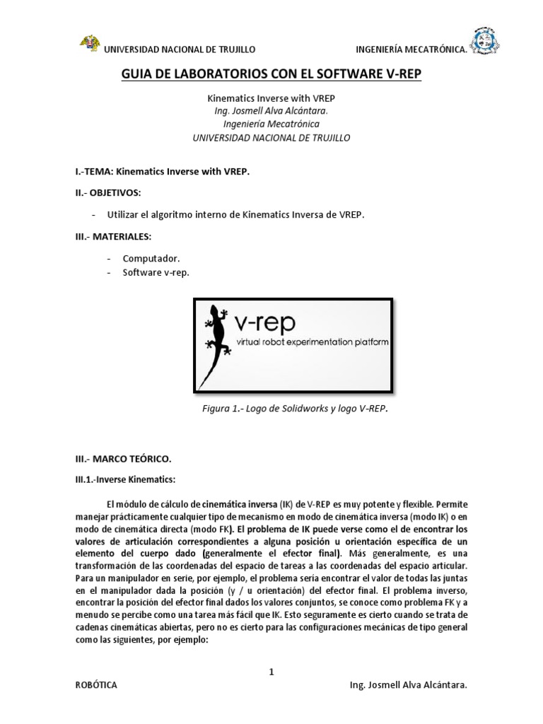 TUTORIAL VREP Cinemática Inversa | PDF | Ingeniería electromecánica | Ingeniería