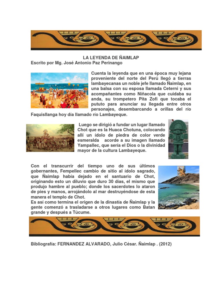 Leyenda de Ñaimlap para Niños | PDF