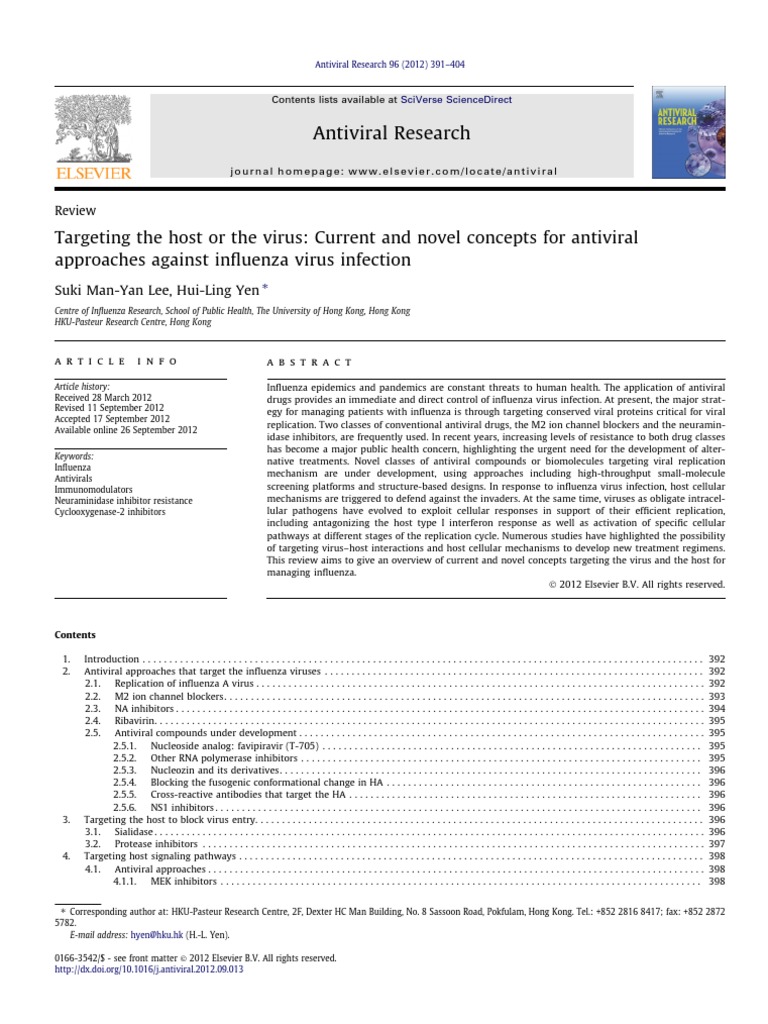 Antiviral Strategies for Influenza Management | PDF | Antiviral Drug ...