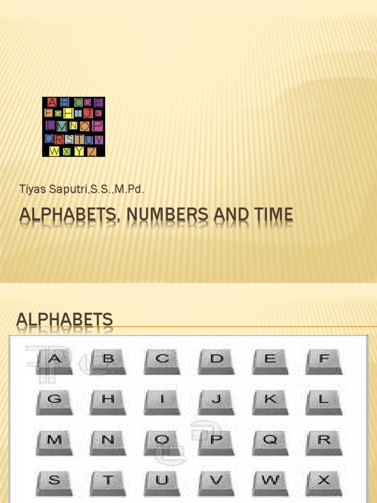 Alphabets, Numbers and Time | PDF