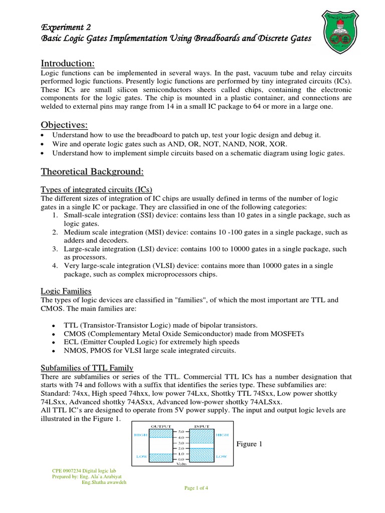 CPE 0907234 Logiclab Sep 2016 Fall PDF | PDF | Integrated Circuit ...