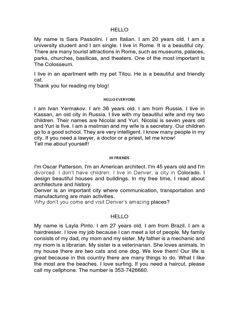 Presentation Personal | PDF | Social Science