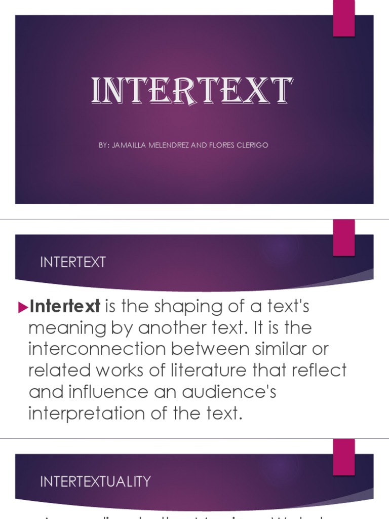 Intertext | Download Free PDF | Intertextuality