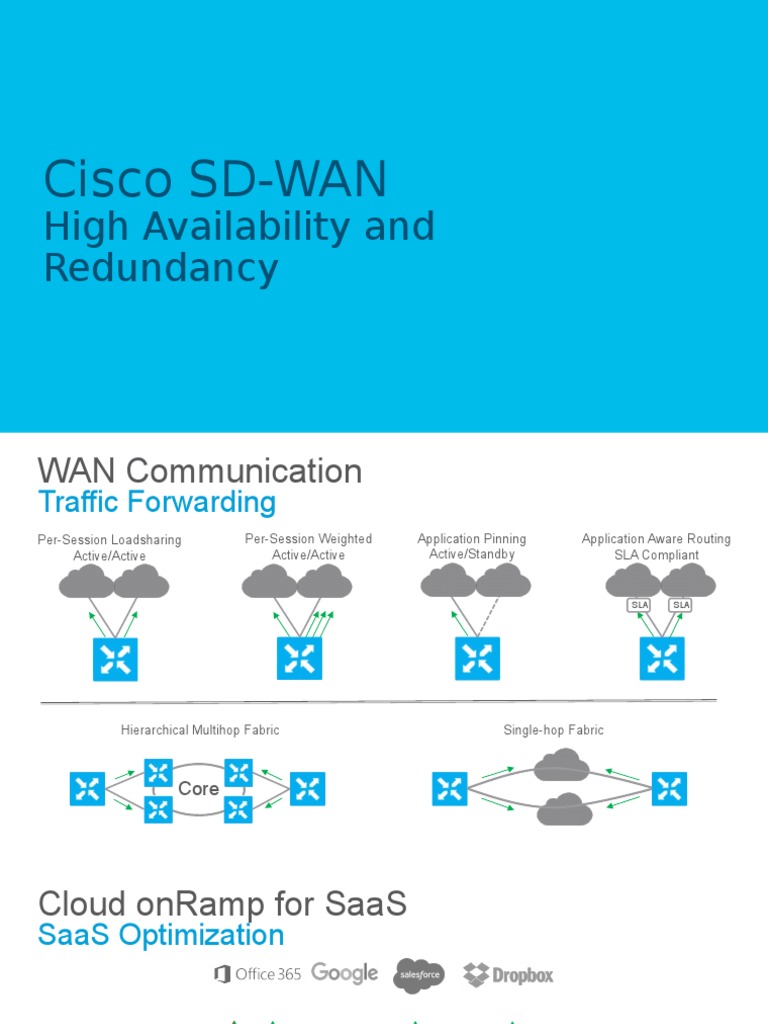 Cisco SD-WAN: High Availability and Redundancy | PDF | Internet ...