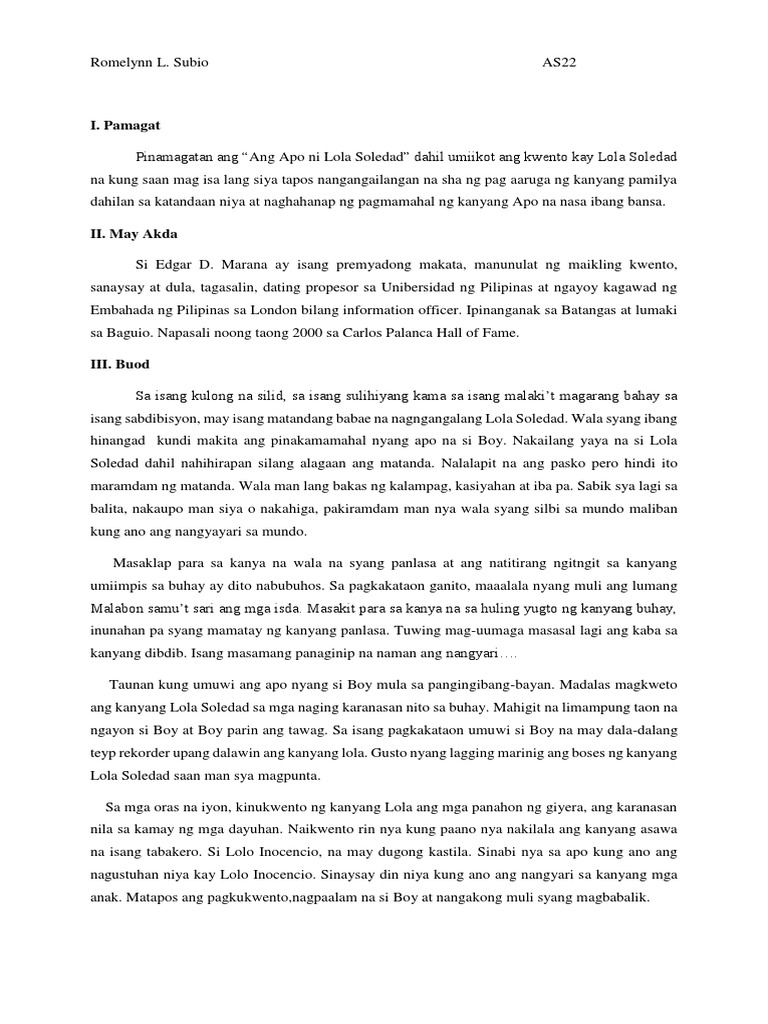 Pagsusuri NG Akda Sa Filipino | PDF