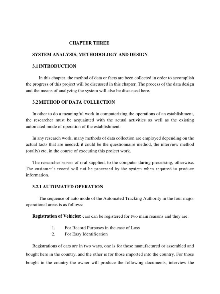 Chapter Three System Analysis, Methodology and Design | PDF | Computer ...