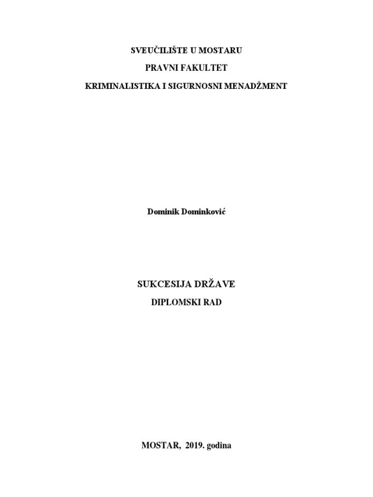 Sukcesija Države | PDF