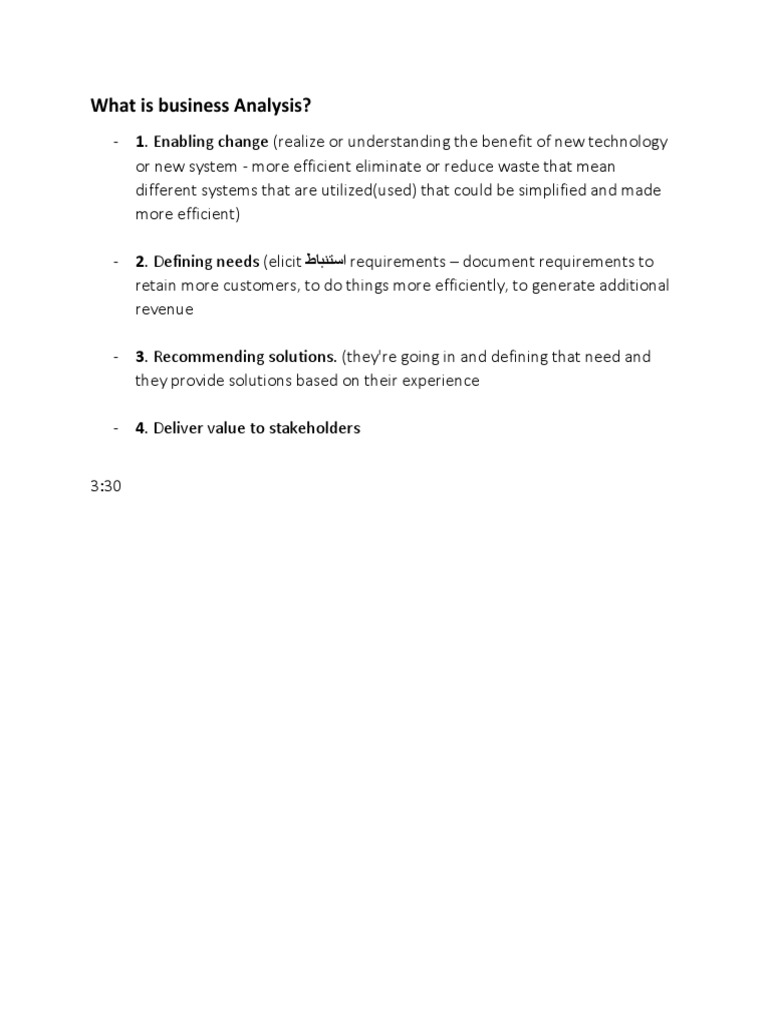 What Is Business Analysis? | PDF