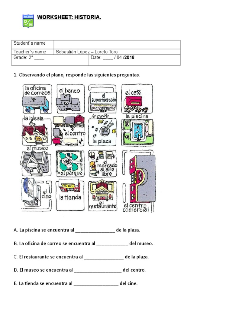 Worksheet Puntos Cardinales | PDF