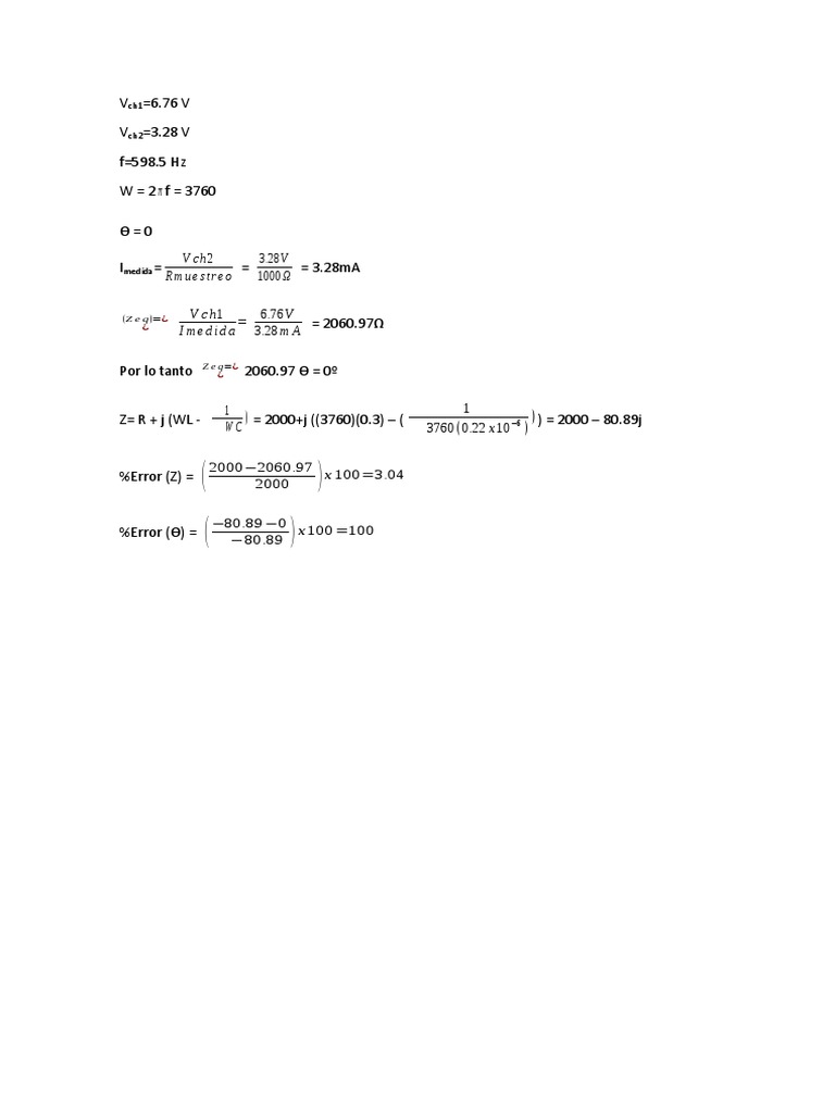 Formulas Odt | PDF