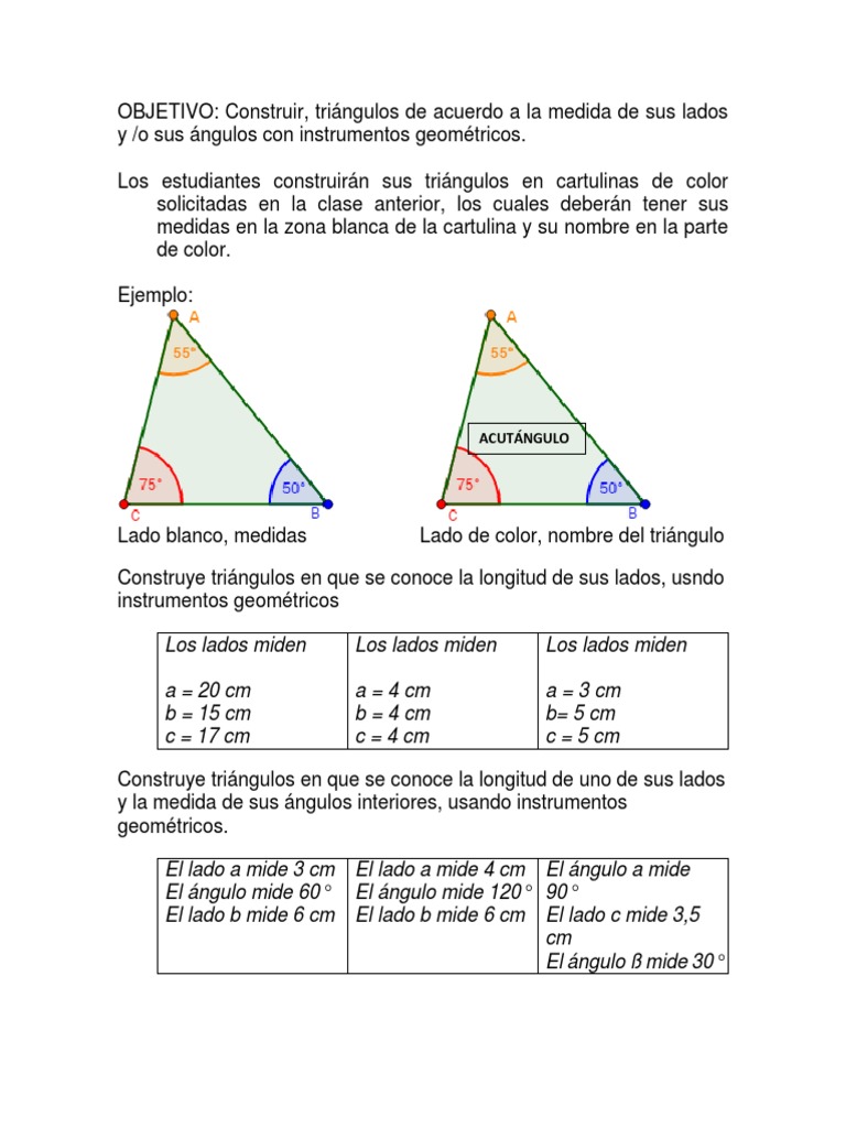 Actividad de Construcción de Ángulos | PDF