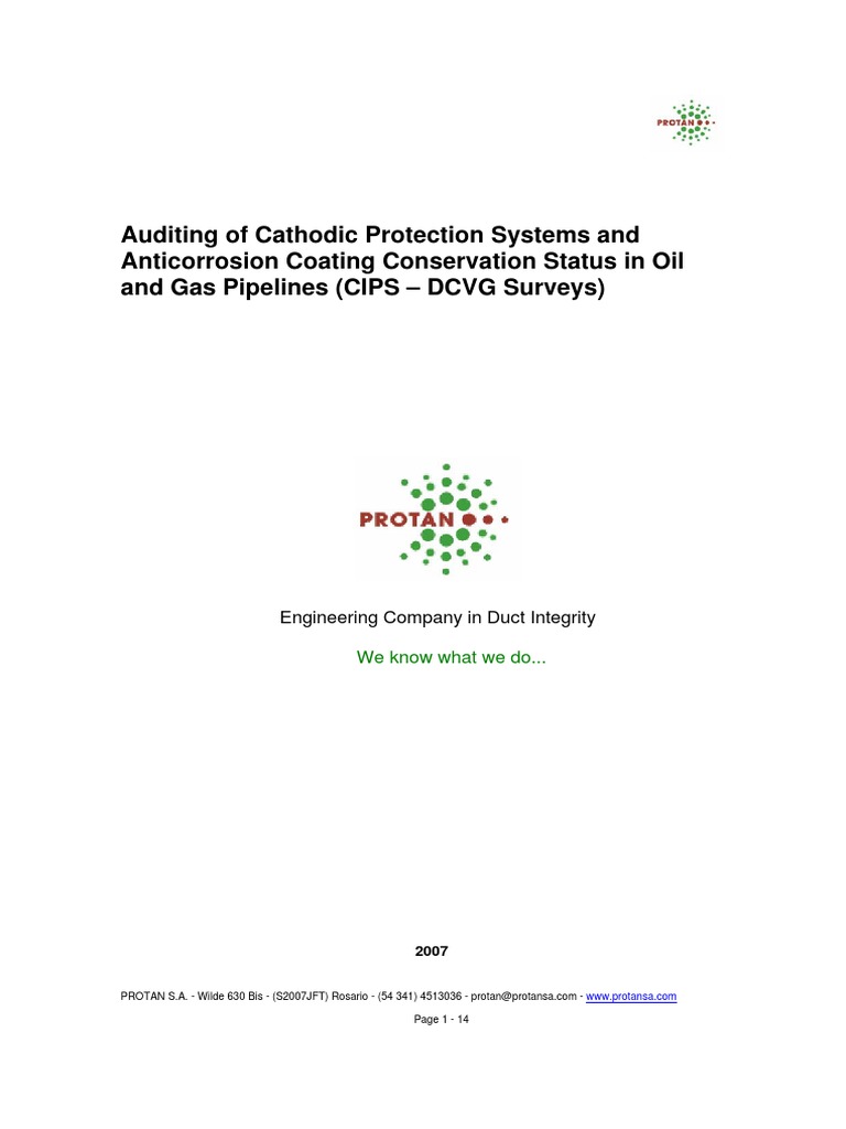 Auditing of Cathodic Protection Systems and Anticorrosion Coating ...