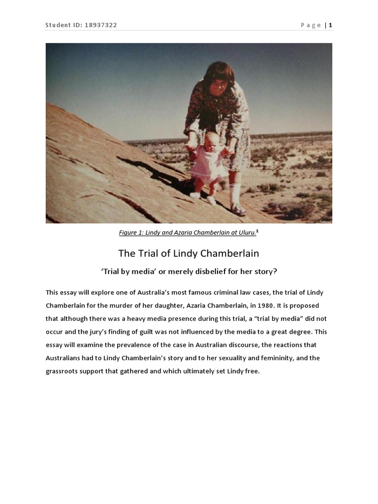 Lindy Chamberlain: A Case of Misjudgment | PDF | Public Law | Public Sphere