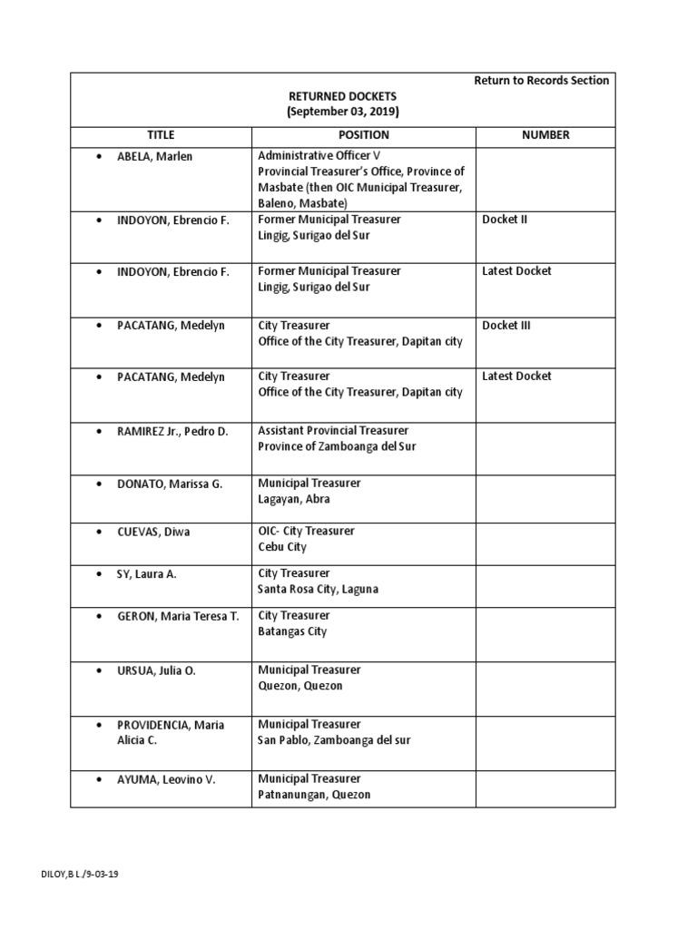 Return To Records Section | PDF