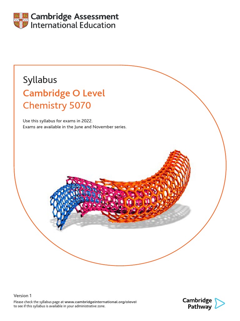 Syllabus: Cambridge O Level Chemistry 5070 | PDF | Chemical Reactions ...