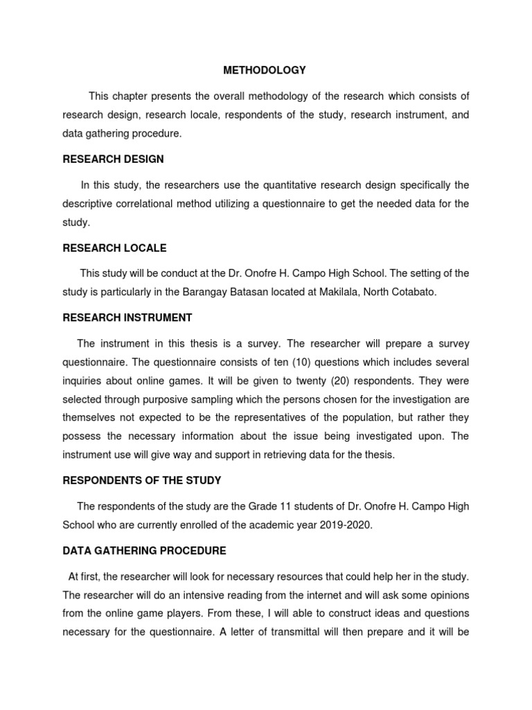 METHODOLOGY | PDF | Survey Methodology | Questionnaire