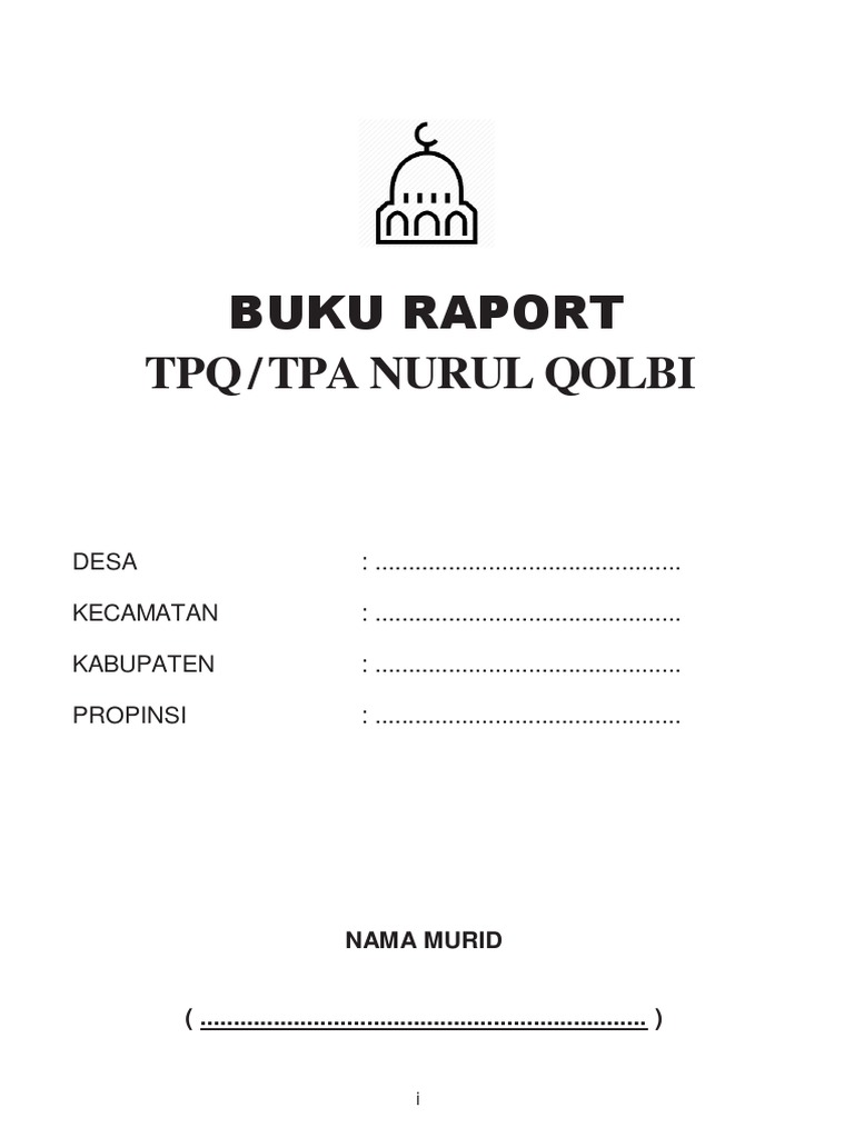 Contoh Raport Tpa | PDF